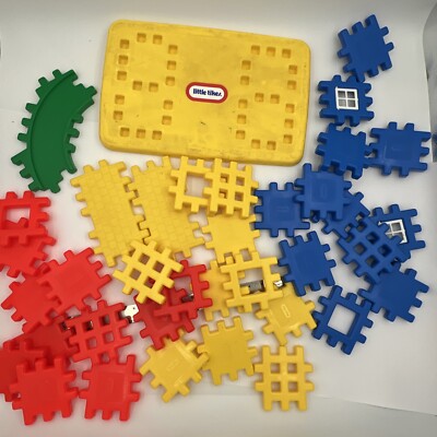 Little Tikes Wee Waffle Blocks Large 36 Pieces With Box Made In USA 90s ...
