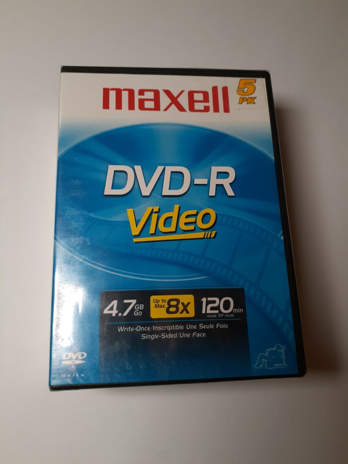 5pk+Maxwell+Dvd-r+Video+4.7gb+8x+120min+Write+Once+Single+Sided+Face ...