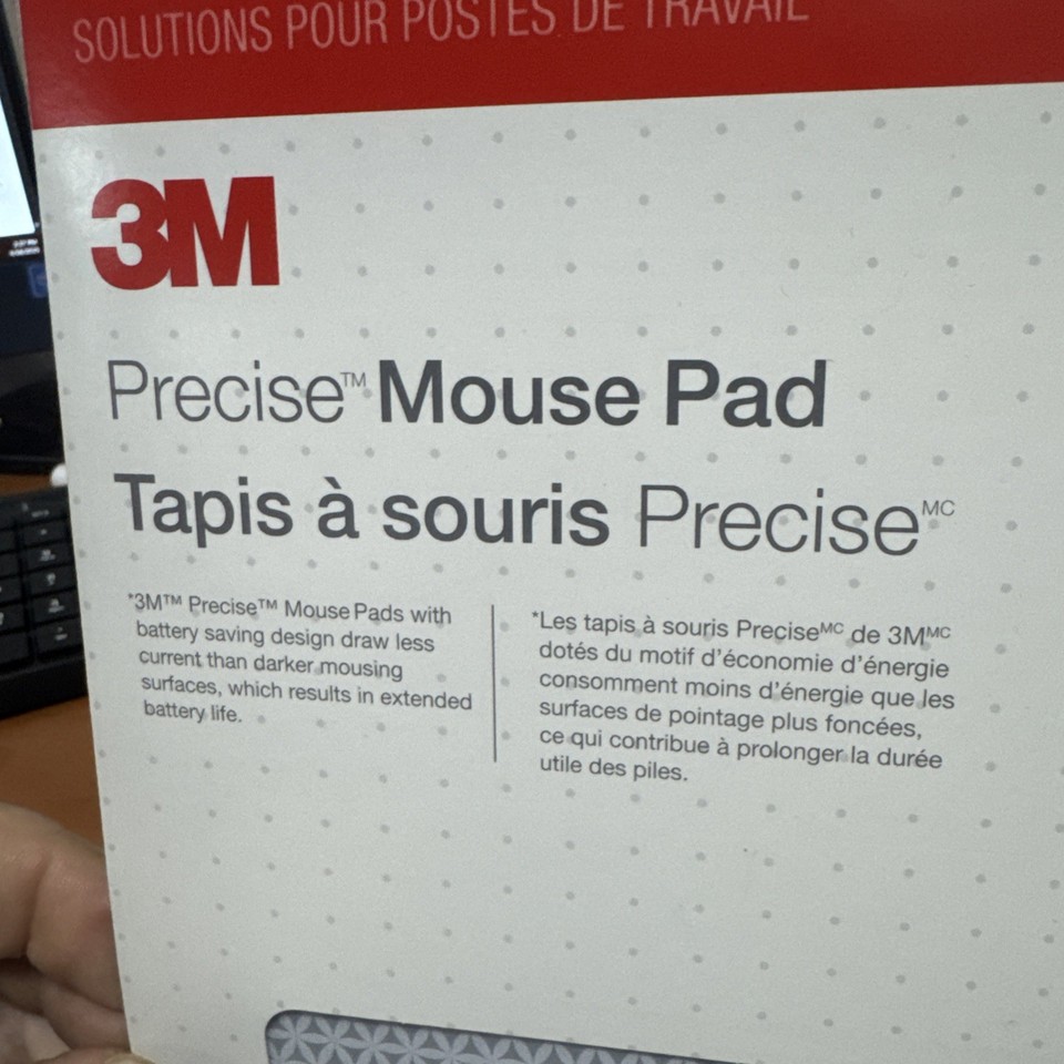 3M Precise Mouse Pad Nonskid Back 9 x 8 Gray/Bitmap MP114BSD1 | eBay