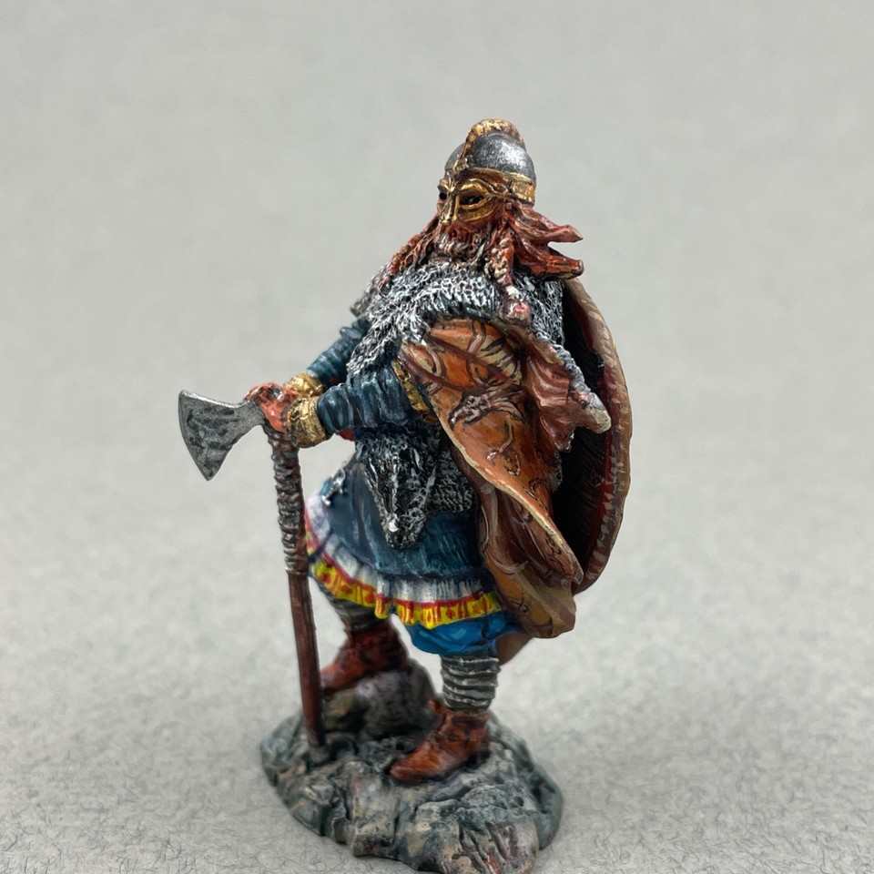 Jarl Viking figurine 54 mm 1/32, Painted tin toy soldier, Collectible ...
