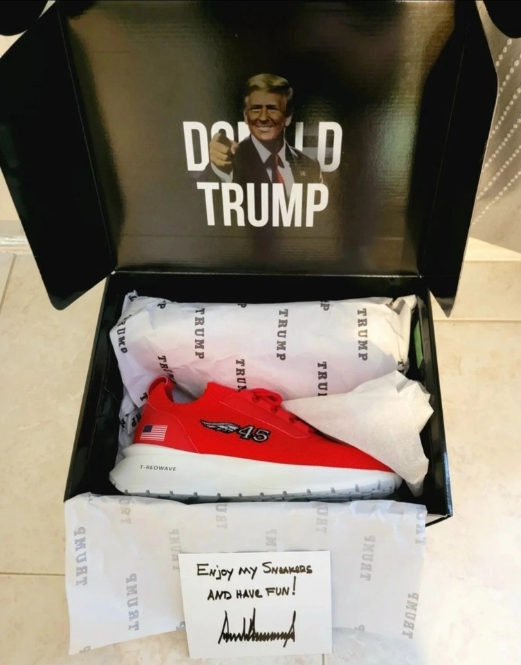 AUTHENTIC Donald Trump "RED WAVE POTUS 45" SIZE Men's 11 NEW SHOES ...