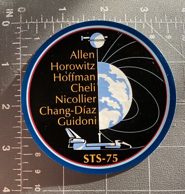 STS-75 Space Shuttle Columbia Sticker Decal NASA STS 75 Crew Mission ...