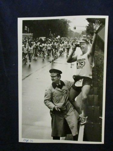 1988 Boston Marathon marshal & runner/photographer Vintage Glossy Press ...