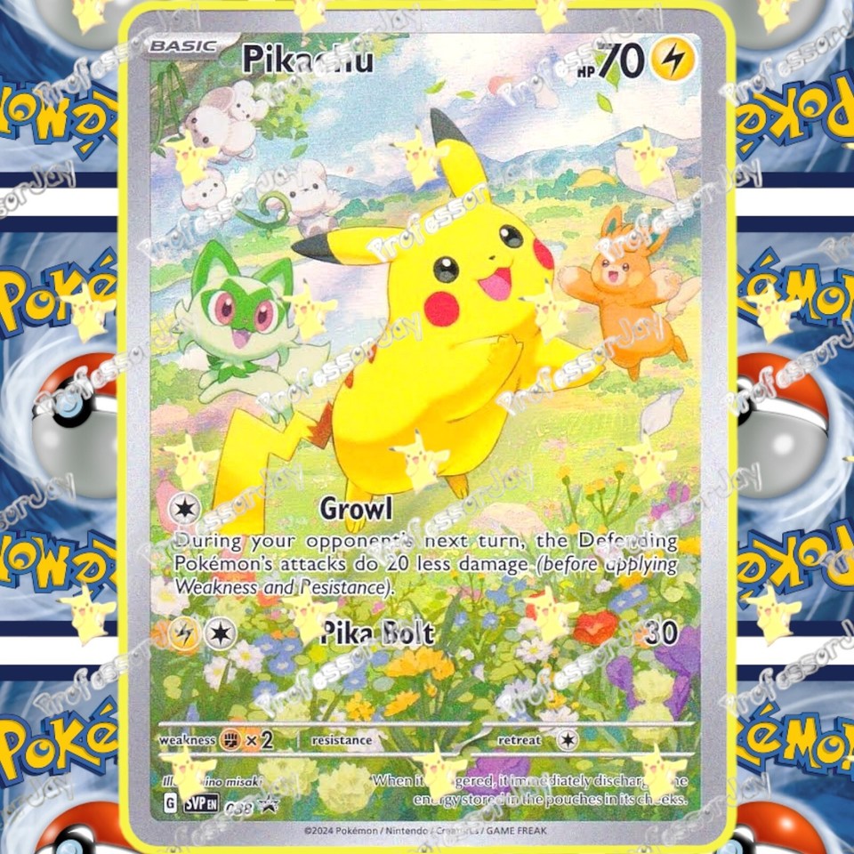 Pokemon 151 Cards PALDEAN ADVENTURE CHEST | PIKACHU IR SVP088 BLACK ...