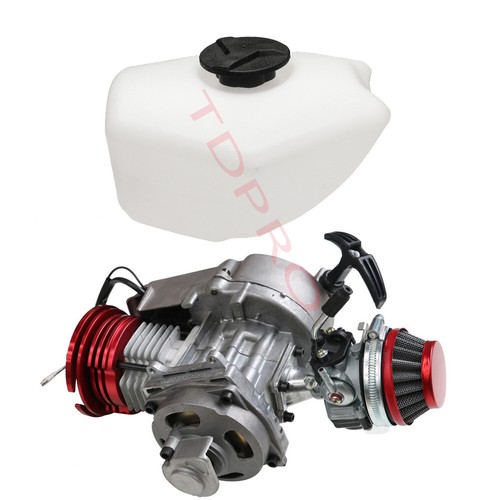 Racing 2 Stroke Pull Start 49cc Engine Motor Fuel Tank Pocket ATV Quad ...