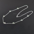 3.40 Ct Elegant Blue Diamond Chain Necklace In 925 Silver | eBay