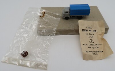 VEB DDR Scale N 1/120 DDR Lkw Ifa W50 Truck Covered Grey +Bag ...