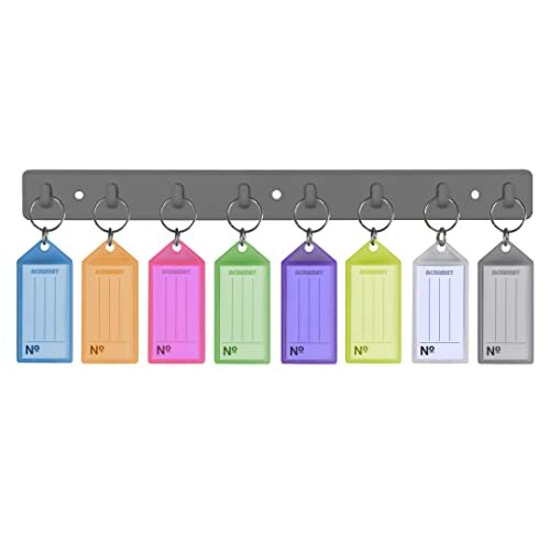 Key Tag Rack W/ 8 Keyring Tags selfadhesive Key Storage Rack 1 Pack ...