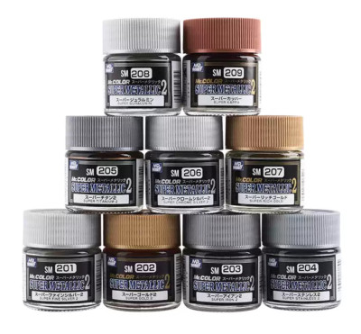 Gunze Mr.Color Supr Metallic 2 Lacquer Paint SM201-209 (10ml) Multiple ...