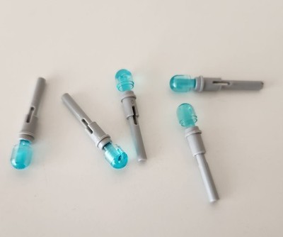 5 LEGO Bar Light Cover Bulb 58176 trans-light blue flick missile 61184 ...