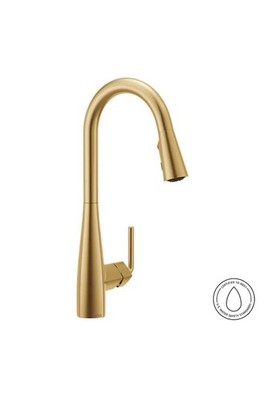 MOEN Maureen 87493BG Brushed Gold 1 Handle High Arc Pulldown Kitchen ...