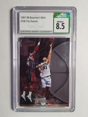 1997-98 Bowman's Best - #106 Tim Duncan (RC) CSG 8.5 | eBay