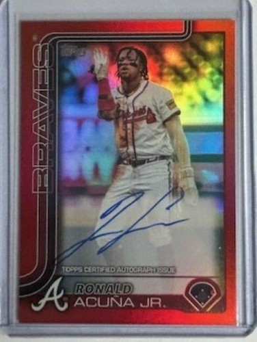2025 Topps Series 1 Real One Autograph #207 Ronald Acuna Jr. Red Foil ...