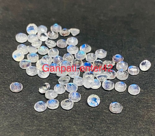Natural Rainbow Moonstone Faceted Round Cut 2x2 mm Calibrated Loose ...