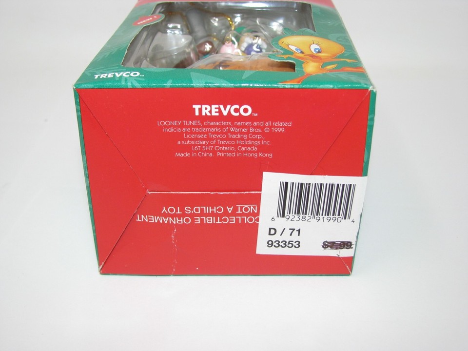 Tasmanian Devil Taz Baseball Christmas Ornament 1998 Warner Brothers ...