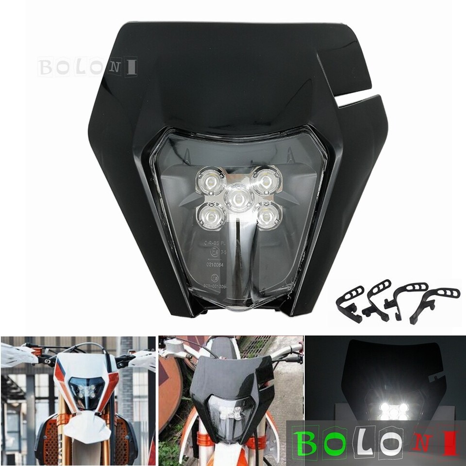 LED Motocross Headlight For KTM EXC XCW XCF SXF 125 200 250 300 350 450 ...