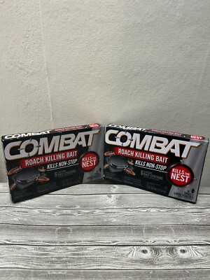 Combat -Roach Killing Bait Large & Small Roaches -2 Packs= 12 Bait ...