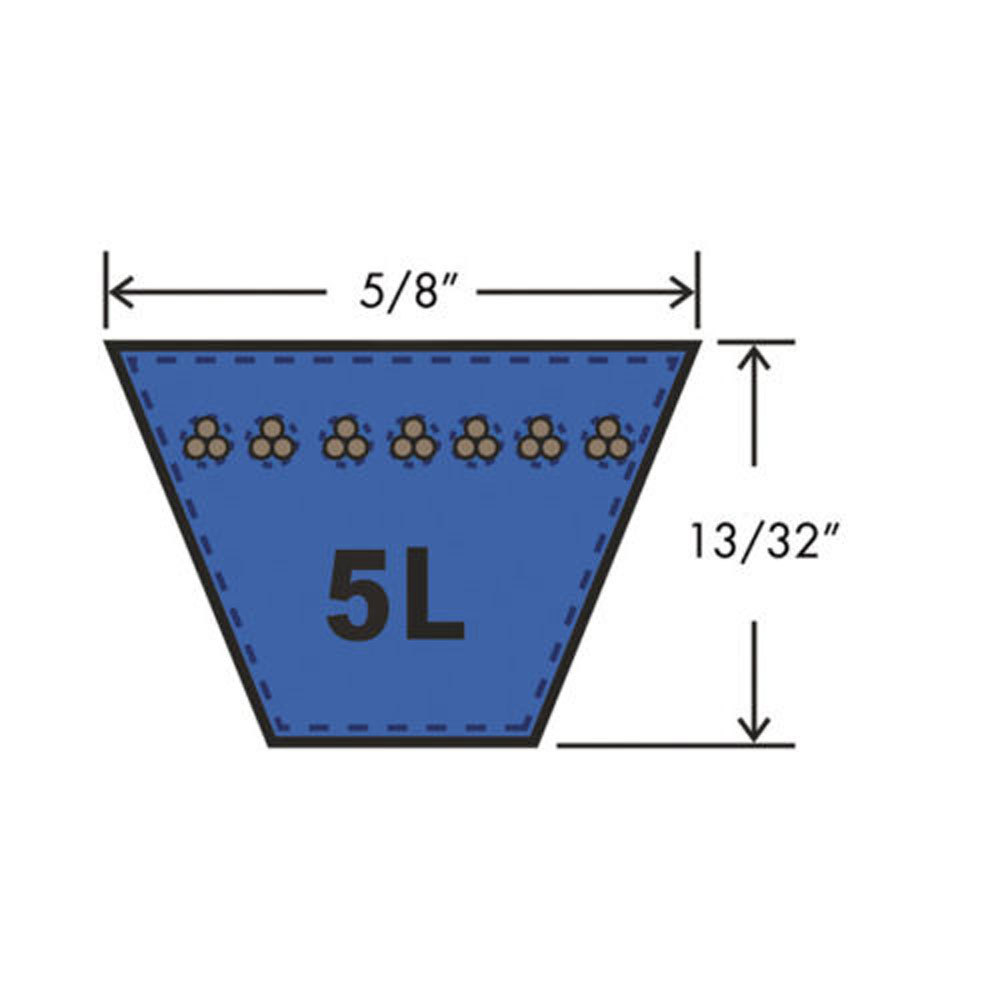 Quality 5/8" Inch Wide 38"Long Length Rubber V Belt B35 Width .625 ...