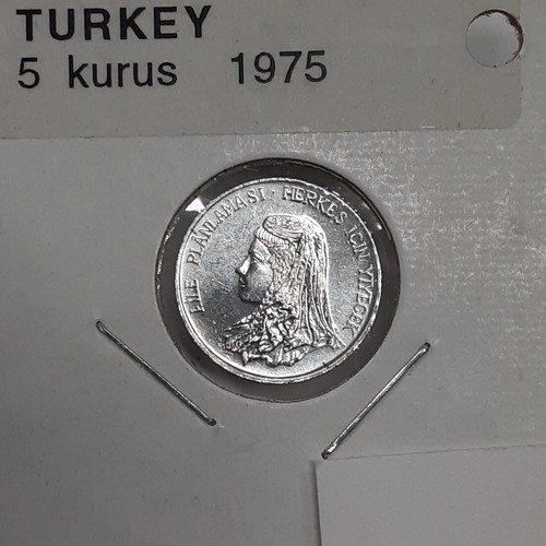 1975 Turkey 1 Kurus Aluminum FAO Coin - Planned Families UNC | eBay