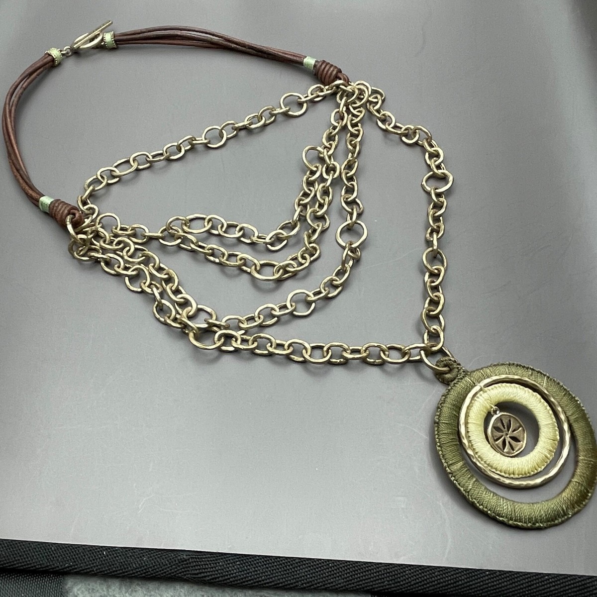 4 Strand With Pendant Necklace