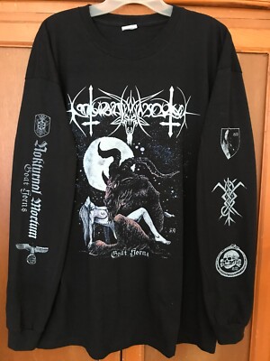 Nokturnal mortum long sleeve L shirt Emperor Windir Graveland Bathory ...