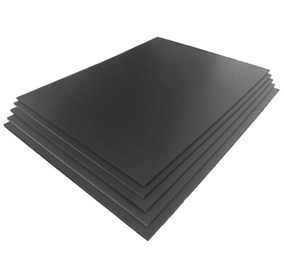 (5 pack) 4mm Black 24 in x 18 in Corrugated Plastic Coroplast Sign ...