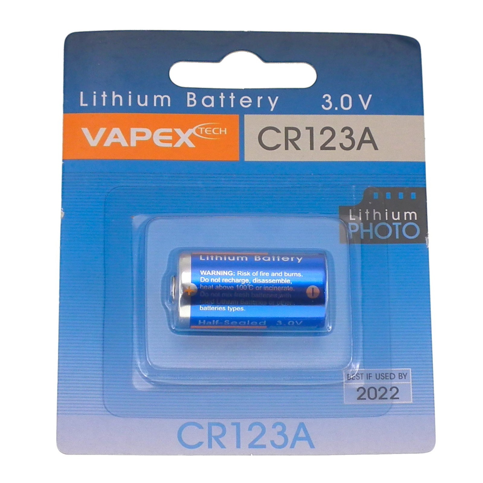 CRP2, CR-123A, CR2, 2CR5 High Power VapexTech Lithium Camera Batteries ...