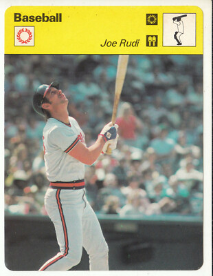 JOE RUDI California Angels Baseball Player Photo 1979 SPORTSCASTER CARD ...