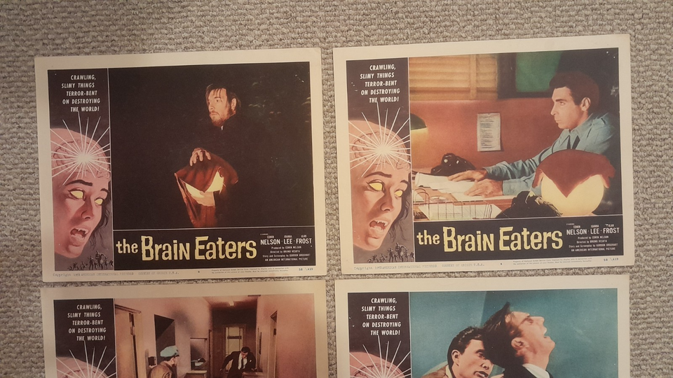 The Brain Eaters lobby card LOT ORIGINAL 1958 FULL SET horror sci fi ...