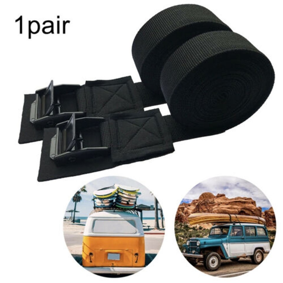 2x9.8 Ft Lashing Straps Car Roof Cam Buckle Lashing Straps Camping ...
