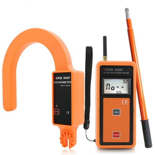 VICTOR 9000F Wireless H/L Voltage Hook Ammeter Current Tester Clamp ...