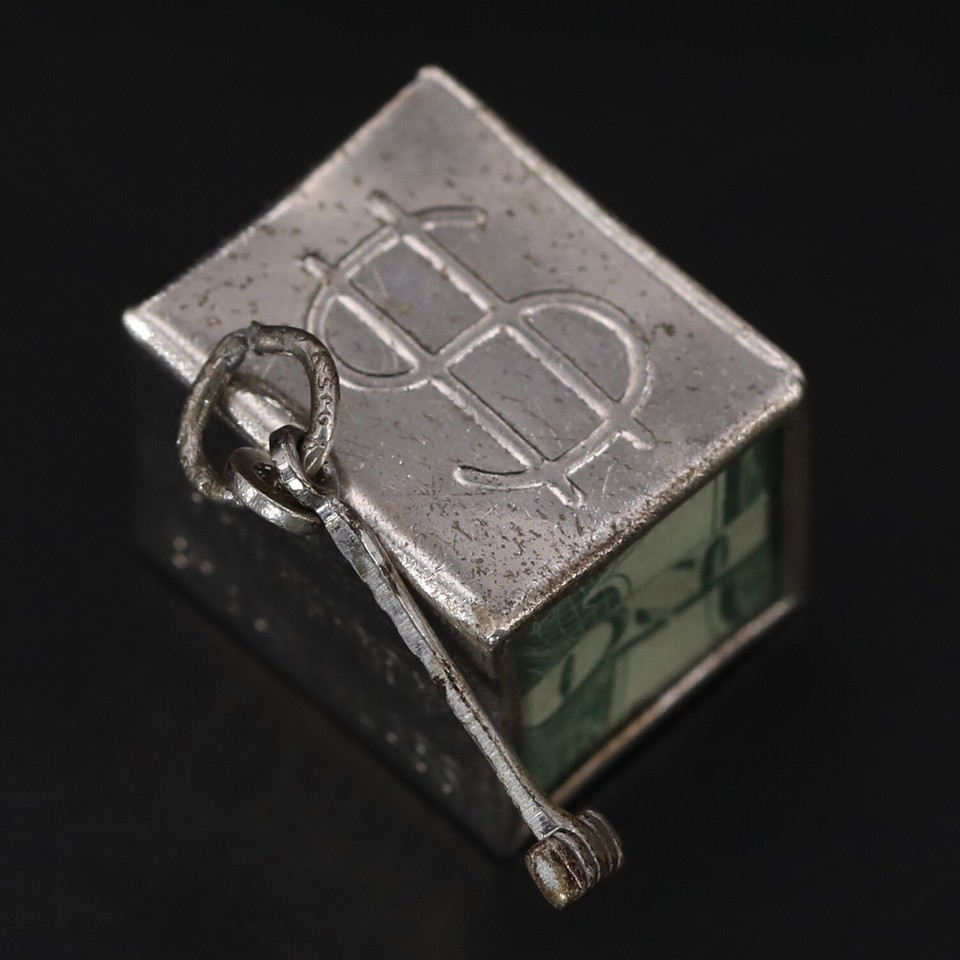 VTG Sterling Silver - Mad Money Dollar Bill Emergency Box Bracelet ...