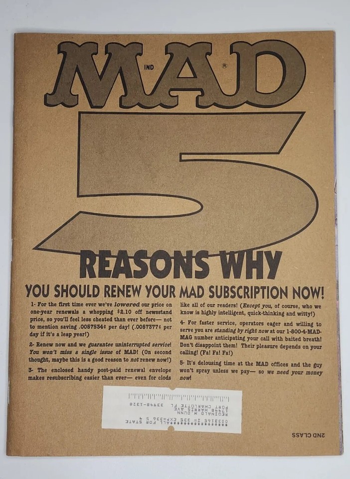 1995 MAD Magazine No.335 May Collage Roommates from Hell Edition M 212 ...