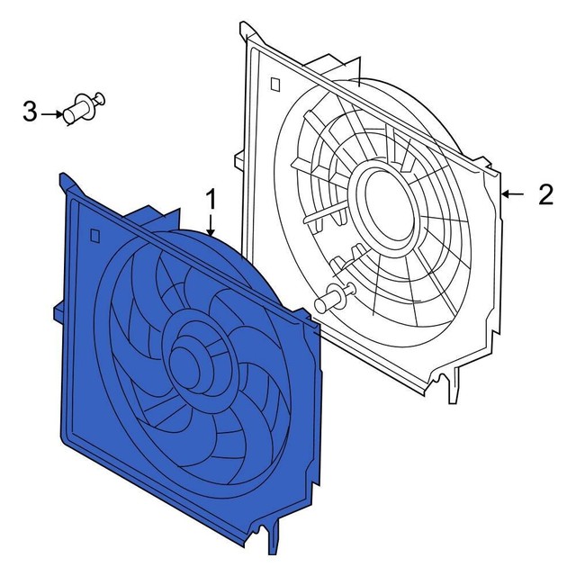 BMW E85 Cooling Fan Assembly With Shroud Genuine for sale online | eBay