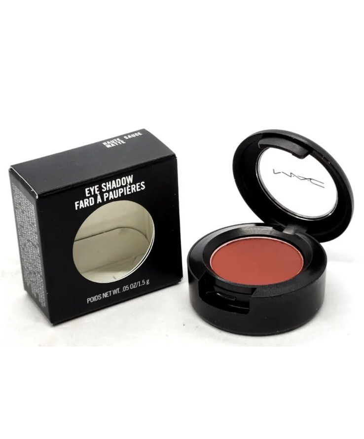 MAC Pressed Powder Eye Shadow HAUTE SAUCE MATTE Intense Brick Red .05oz ...