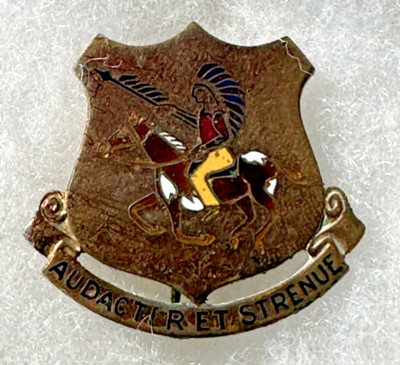 Pre ww2 322nd CAVALRY REGIMENT Army DI DUI Unit Crest Pin Back PB NS ...