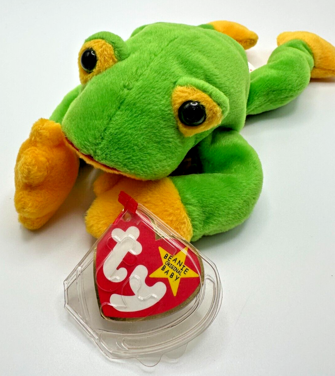 Ty Beanie Baby Smoochy The Frog 1997 5th Generation Swing Tag 6th Gen ...