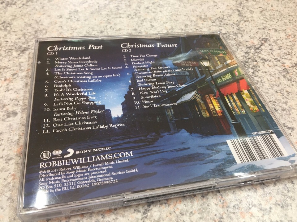 ROBBIE WILLIAMS SIGNED ‘THE CHRISTMAS PRESENT’ CD & SIGNED XMAS CARD ...