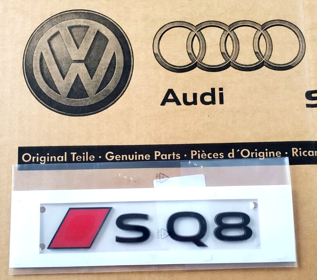 original Audi SQ8 Logo Q8 Schriftzug schwarz Emblem Aufkleber hinten ...