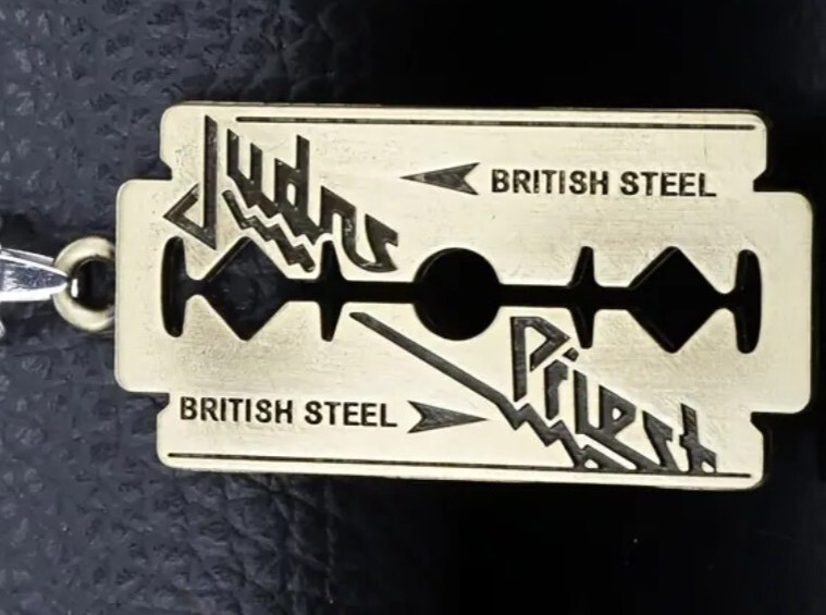 Judas Priest British Steel 20" Necklace Razorblade Halford, Tipton ...