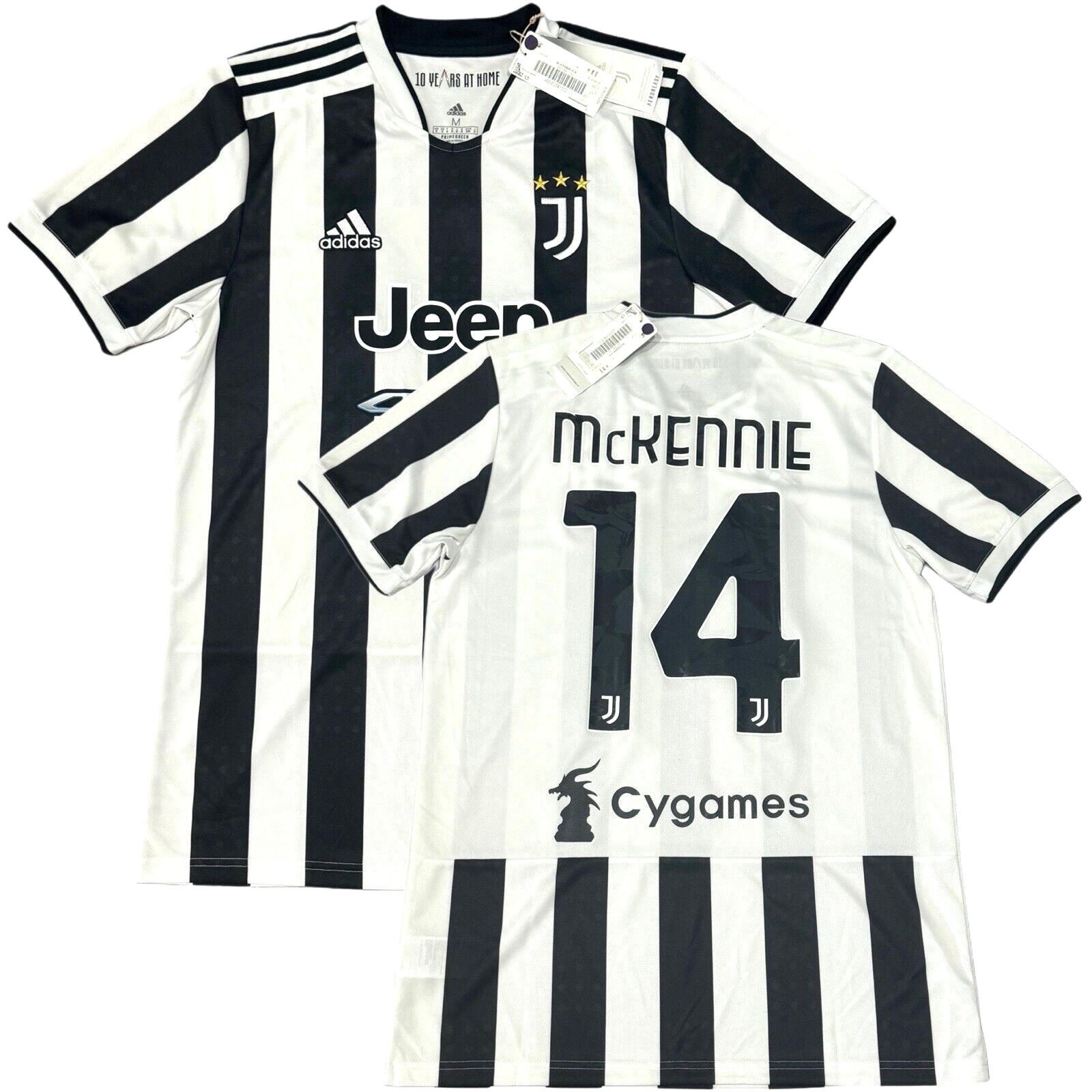 2021/22 Juventus Home Jersey #14 McKennie Medium Adidas Soccer Cygames ...