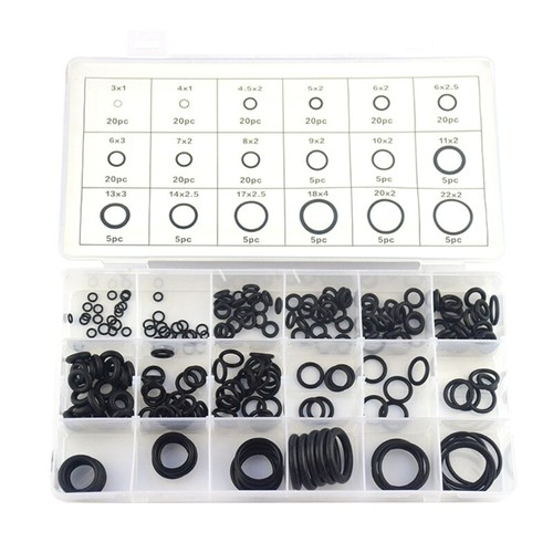 225pcs Rubber Rings Assortment Set 18 Size Washer Gaskets Washers Tool ...