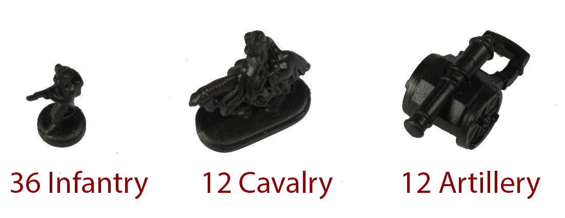 60 Risk Pieces: Replacement Army Units:Infantry(36),Cavalry(12 ...