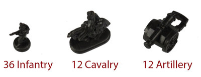 60 Risk Pieces: Replacement Army Units:Infantry(36),Cavalry(12 ...