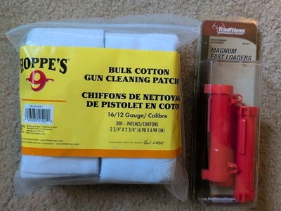 muzzleloader black powder accessories lot Fast Loaders Cleaning Patches ...