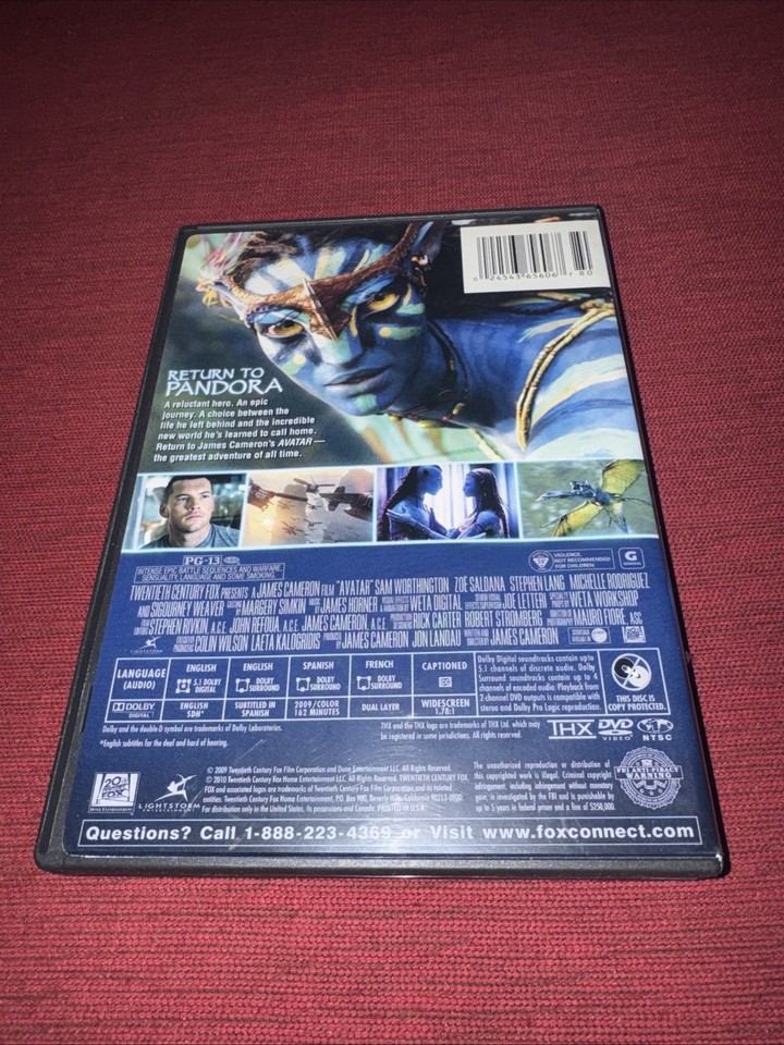 Avatar DVD James Cameron Widescreen Edition. Very Good Condition. | eBay
