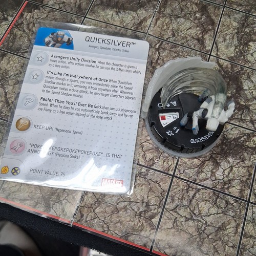 Marvel Heroclix Uncanny X-Men Set Quicksilver 054 Super Rare With Card ...