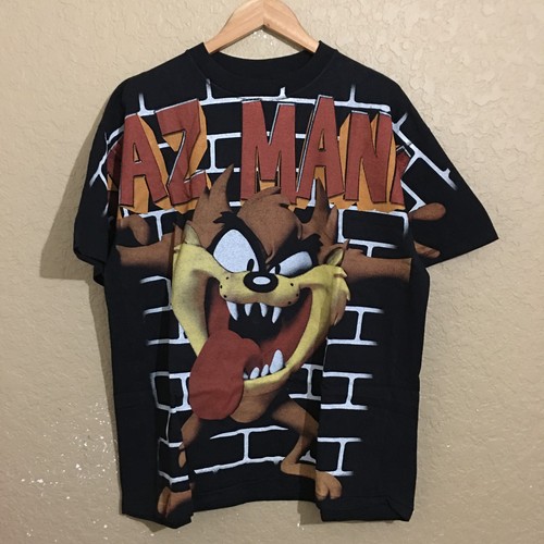Taz Mania Tasmanian Devil Wanted Who let the Taz Out All Over Print T ...