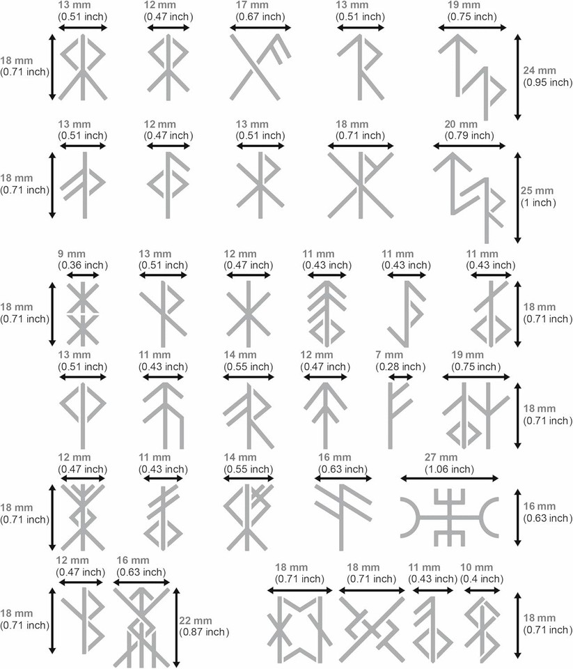 No.412 Metal Stencil, Viking Bind Runes Generator, Bindrune, Ancient ...