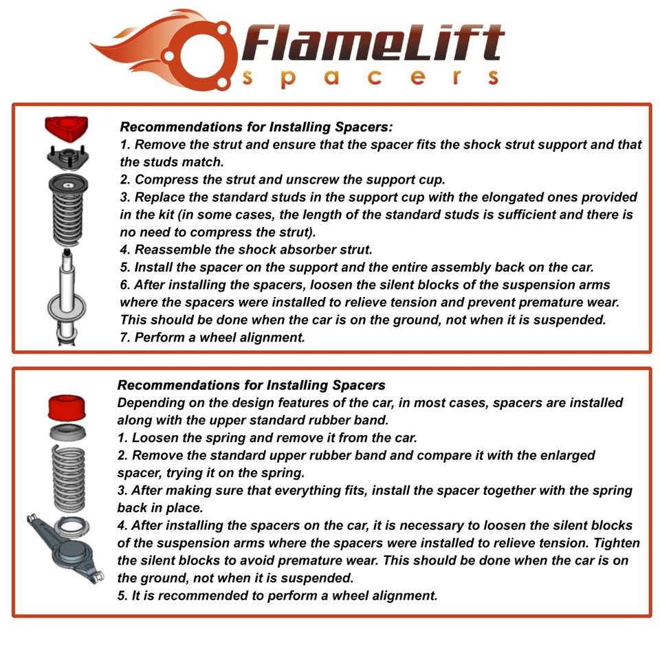 40mm 1.6" Lift Kit Front & Rear for Toyota HARRIER HIGHLANDER KLUGER ...